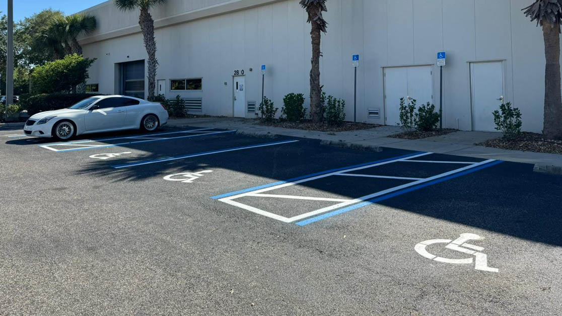 Line Striping Project for Business in Tampa, FL | G-FORCE™️